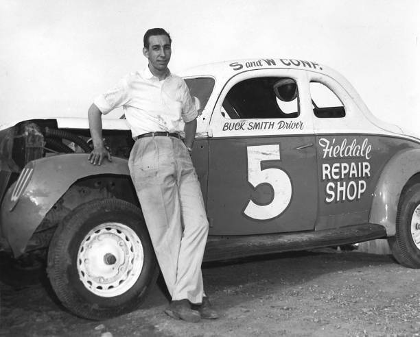 Buck Smith & His Modified Stock Car 1958 Nascar Motor Racing Old Photo ...