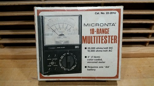 Micronta 18-Range Multitester Cat. No. 22-201U 20,000 OHMS/Volt DC | eBay