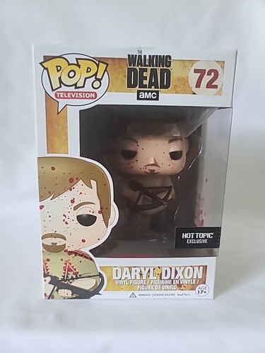 Funko Pop Walking Dead #72 Bloody Poncho Daryl Hot Topic Excl Rare ...