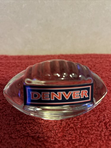 Waterfall Crystal Denver Broncos Paperweight | eBay