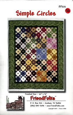 Simple Circles ~ FriendFolks ~ Finished Size: 62 x 70" ~ Tricia Cribbs ...