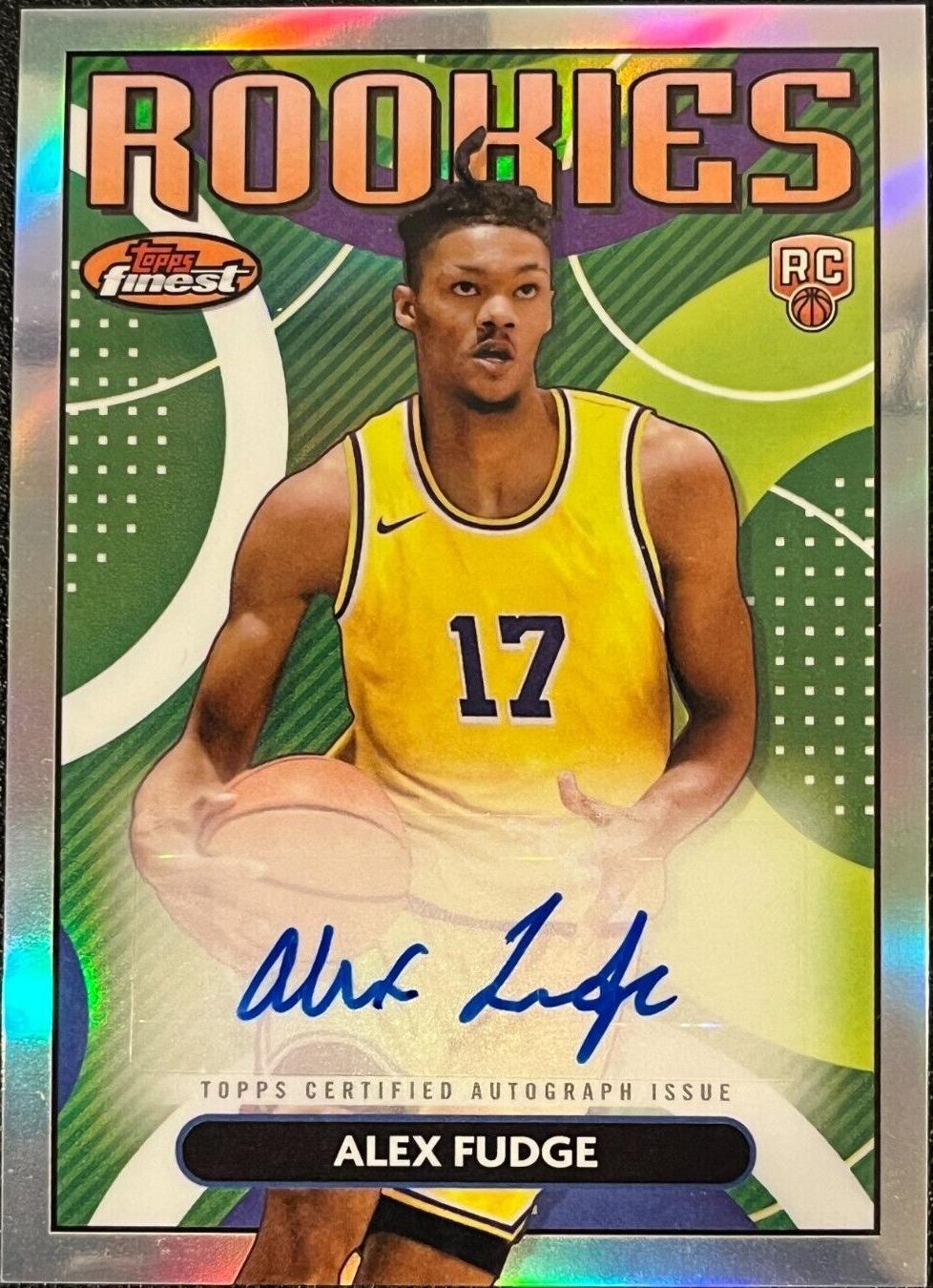 2023-24 Topps Finest - Rookie Finest Autographs Alex Fudge #RFA-AF ...