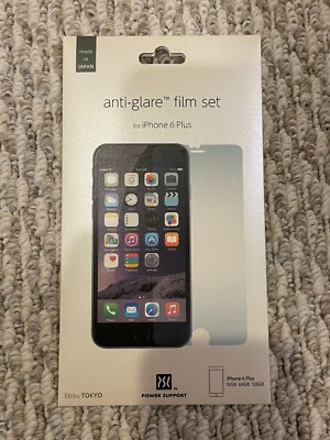 NEW Pack POWER SUPPORT Anti glare Film Set for iPhone 6+ plus screen ...