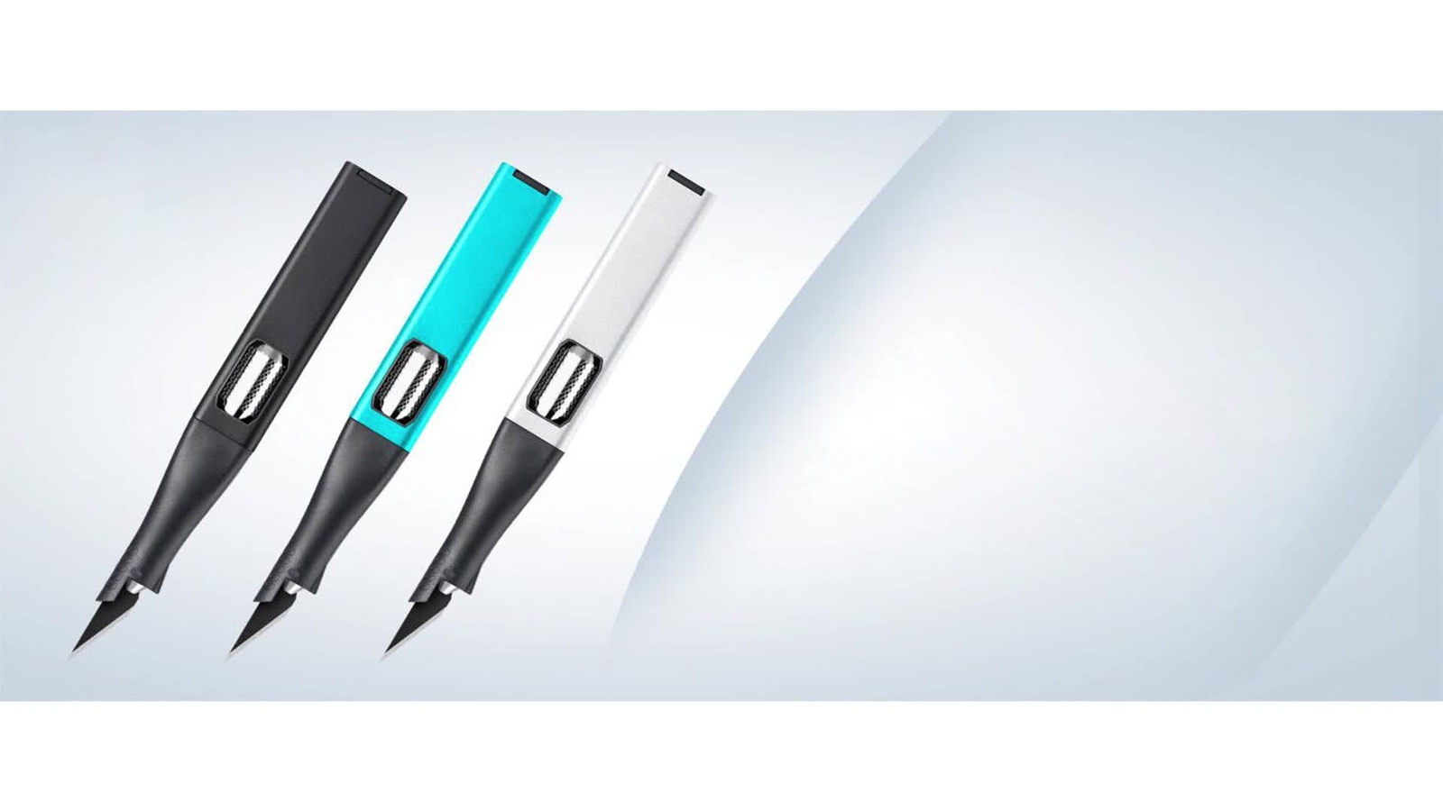 Blue Exacto Knife Set 10 Blade For Paper Craft Pen Hobby Cutter Razor ...