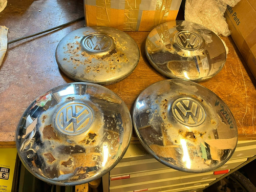 VW beetle set of 4 1966 1967 only hubcaps Volkswagen aircooled wide 5 ...
