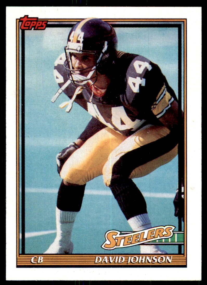 1991 Topps David Johnson Rookie Pittsburgh Steelers #309 | eBay