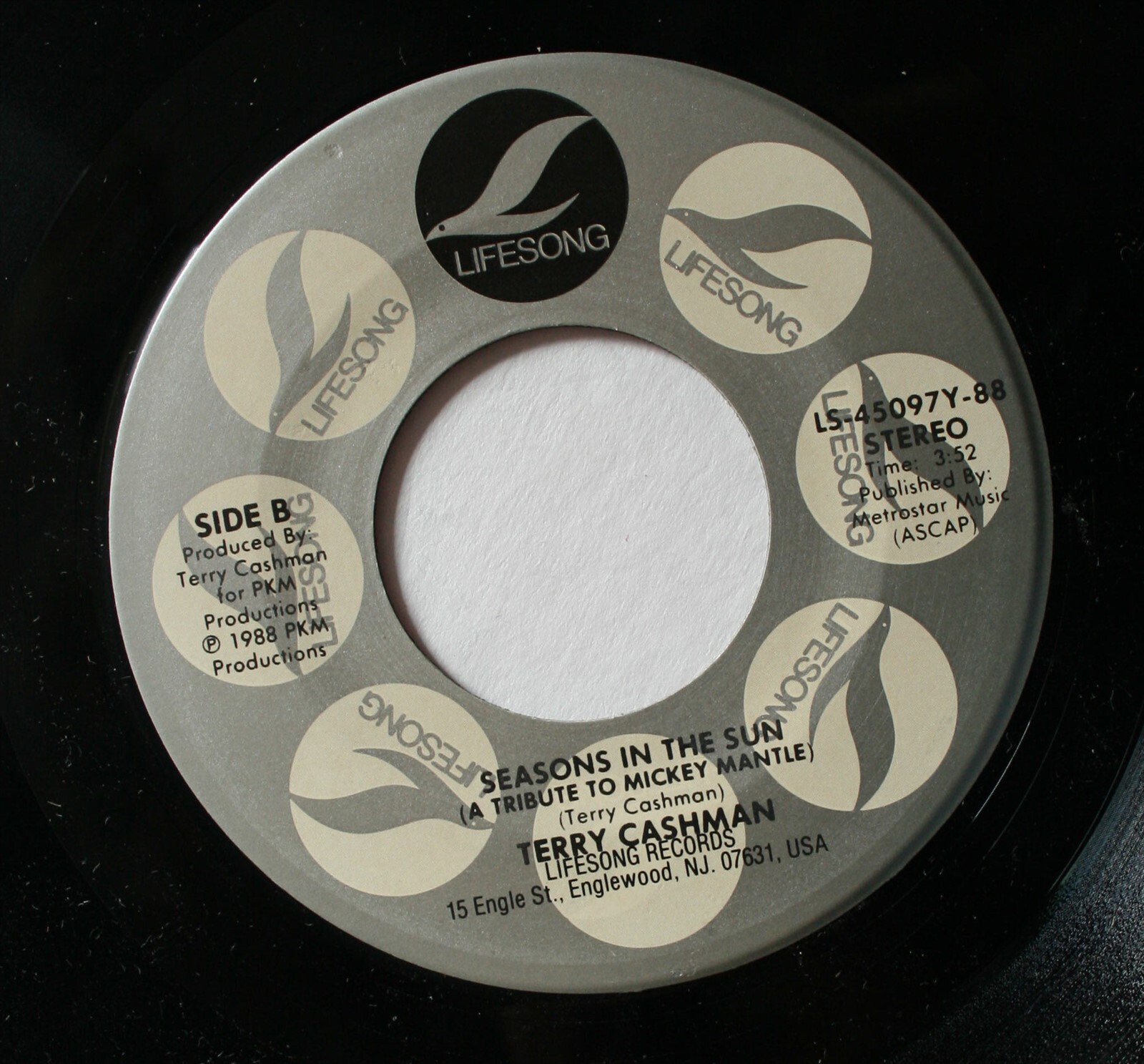 TERRY CASHMAN Talkin' Baseball 45rpm with Picture Sleeve For YANKEES ...