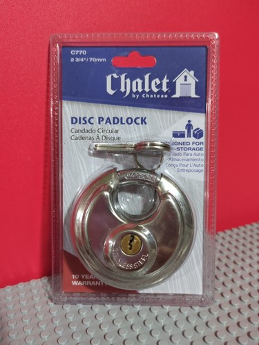 Chateau Chalet Disc Storage Lock Padlock 2 3/4"/ 70mm C770 Hardened ...