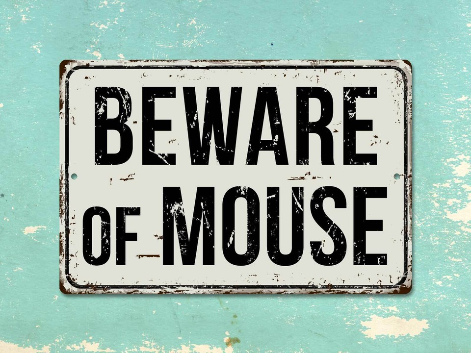 404VS Beware Of Mouse 8 "x 12" Vintage Aluminum Retro Metal Sign | eBay