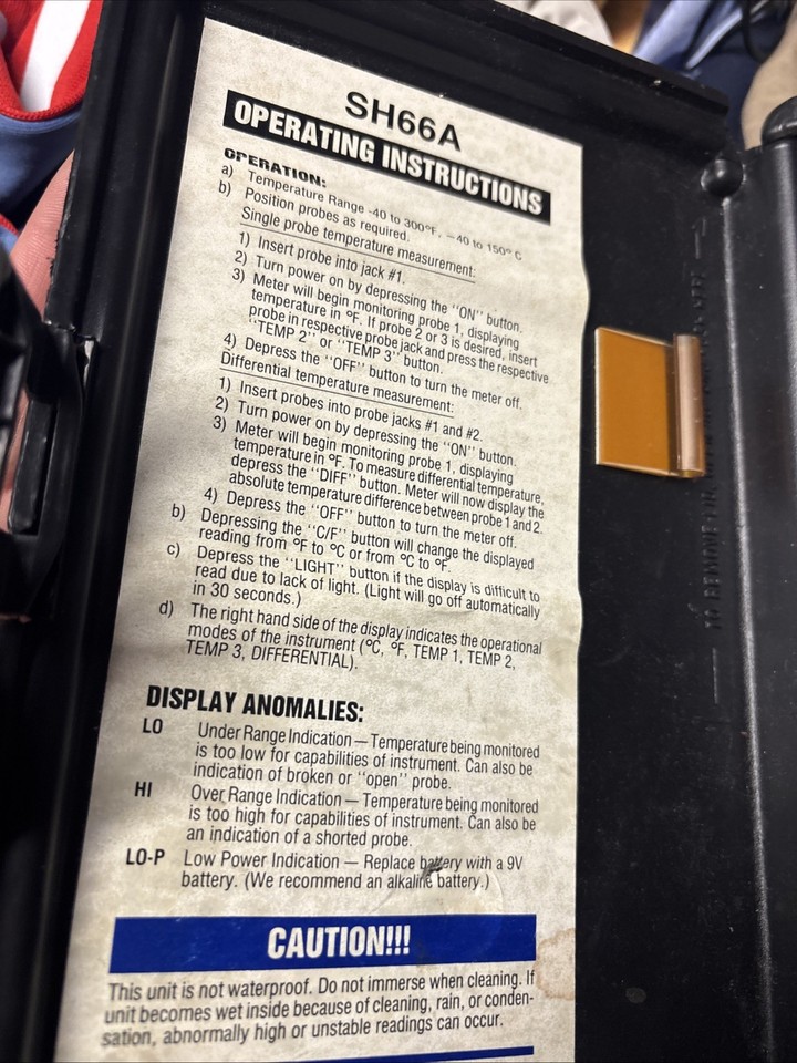 Cooper Atkins SH66A Multi Probe Temperature Tester Thermistor - Black ...