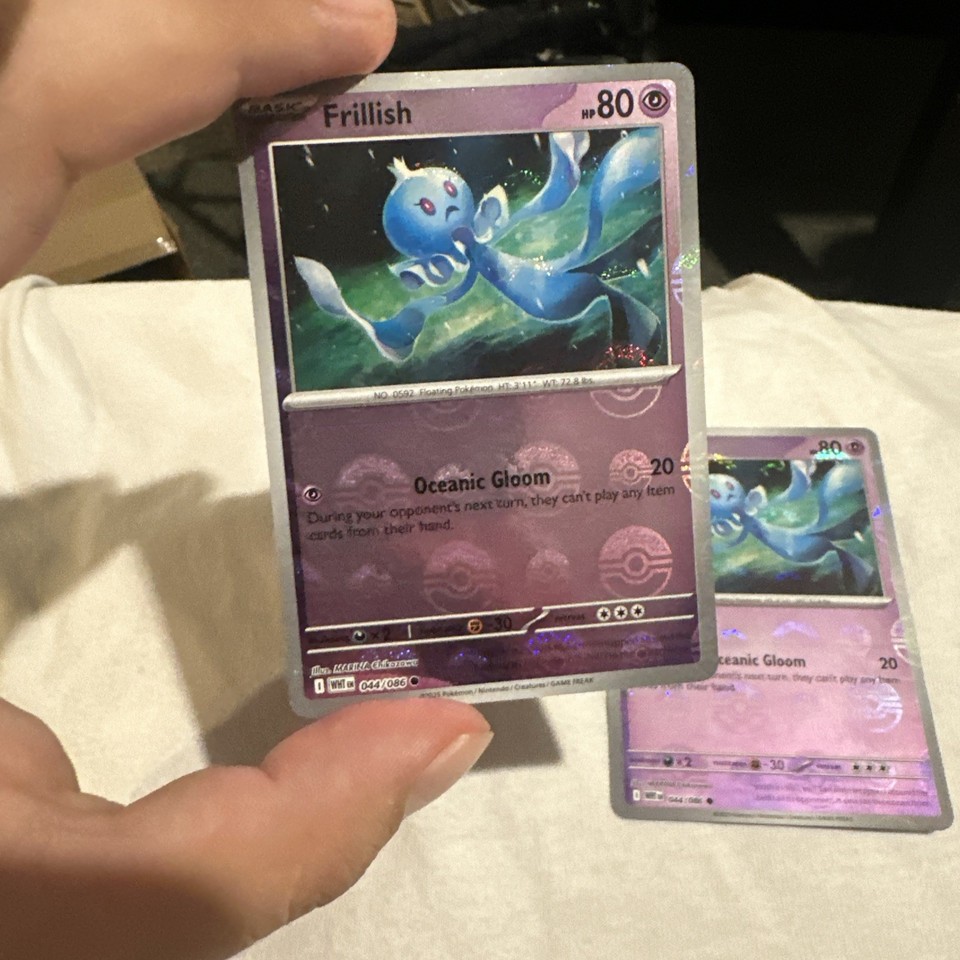 2x Pokeball Frillish White Flare Pokemon Card | eBay