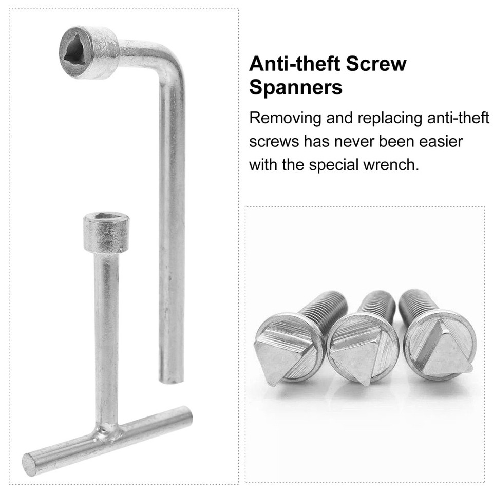 2 Pcs Triangular Head Bolt Lamp Post Key Triangle Crank Srews Rachet | eBay