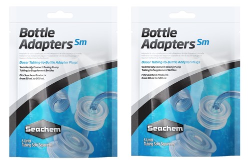 SEACHEM Bottle Adapters Small Doser Tubing to Bottle Adapter Plugs X2 ...