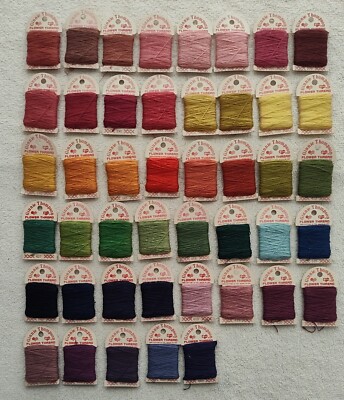 Lot of 45 New Cards Ginnie Thompson Flower Thread Various Colors ...