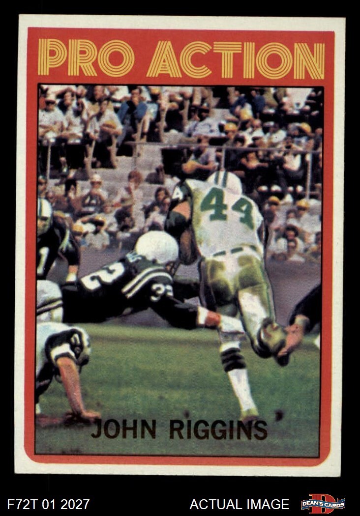 1972 Topps #126 John Riggins Pro Action Jets HOF Kansas 6.5 - EX/MT+ | eBay