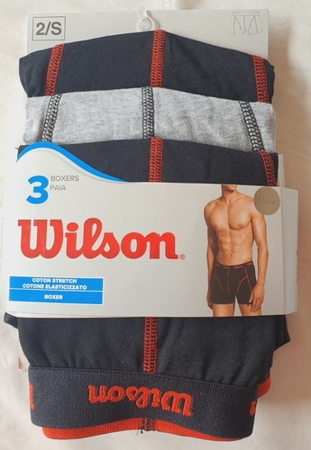 3 boxers noir et gris neufs taille 2/S marque Wilson | eBay