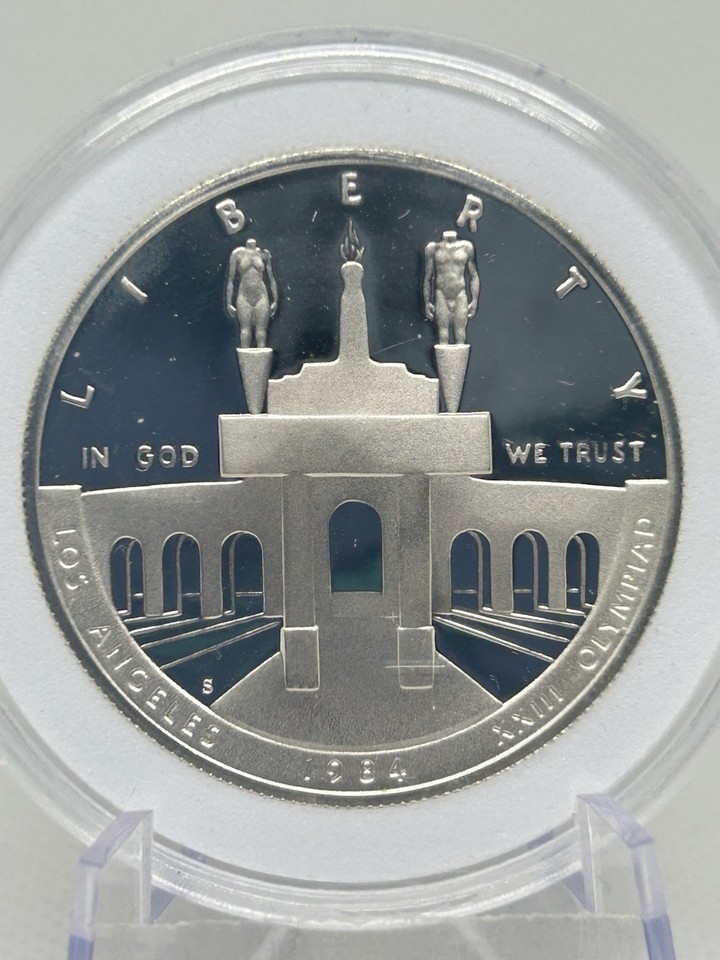 1984-S Silver Dollar XXlll Olympiad In A Display Case! Brilliant 💯🇺🇸 | eBay
