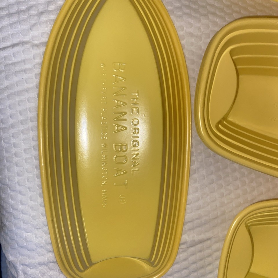 Dairy Queen banana split Plastic Yellow “The original banana boat” Lot ...