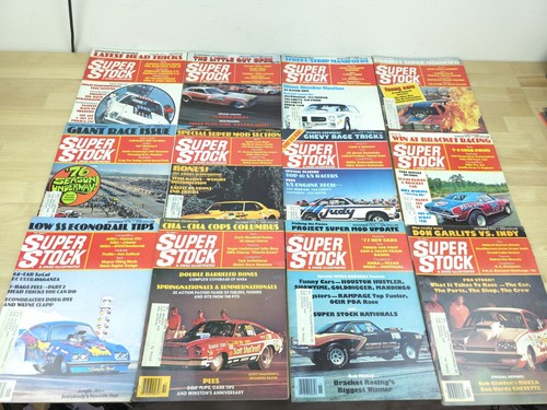 Vintage Super Stock Drag Racing Illustrated Magazines Full Year Lot Of ...