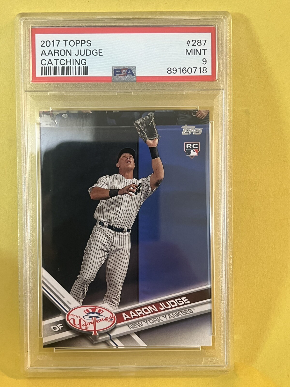 89525268 Aaron Judge 2017 Topps 287 Catching RC Rookie PSA 9 | eBay