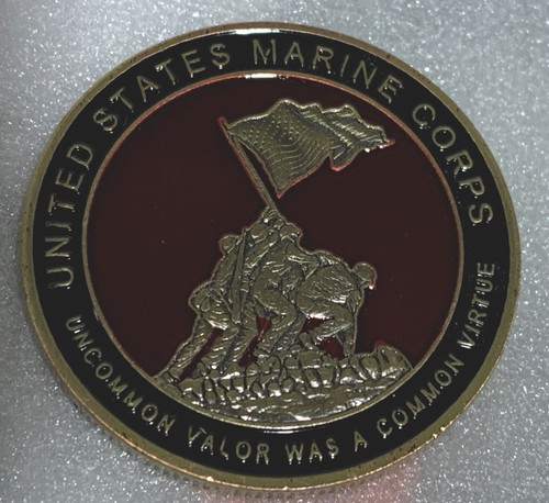 * United States Marine Challenge Coin. USMC Memorial Coin With Iwo Jima ...