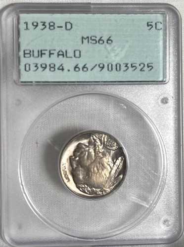 1938-D PCGS MS66 Buffalo Nickel in Old Green Rattler Holder. OGH! | eBay