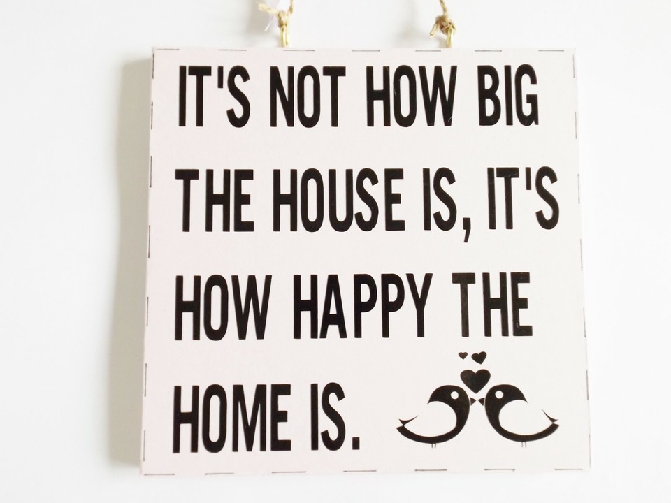 Happy Home Family Quote Wall Plaque Sign Home Decor Sentimental New ...
