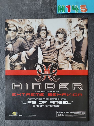 Hinder Extreme Behavior Album Promo Print Advertisement Vintage 2005 | eBay
