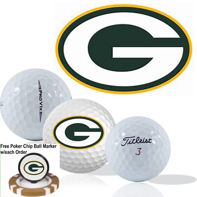 NFL Green Bay Packers • Golf Balls 12 pack • Titleist ProV1X ...