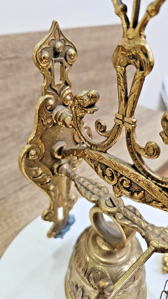 Vintage Decor Heavy Brass Door Bell Angel Inscribed - "LEO-AQUILA ...