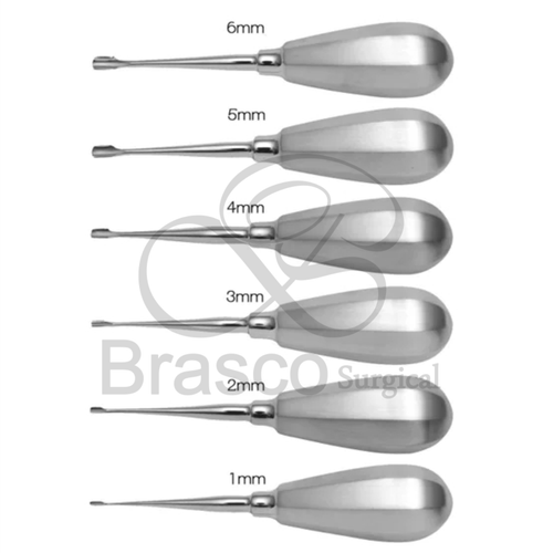 Set Of 6 Dental Veterinary Winged Elevators (Stubby Handle) Luxation Instruments | eBay