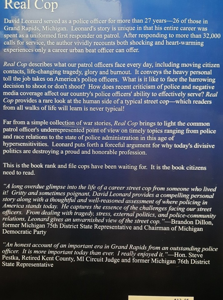 Real Cop, Memoir of a Career Street Officer book By David Leonard | eBay