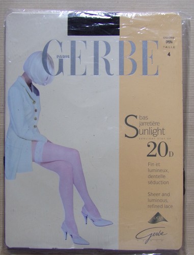 § bas-jarretière GERBE SUNLIGHT 20D couleur opera taille 4 - stay up | eBay