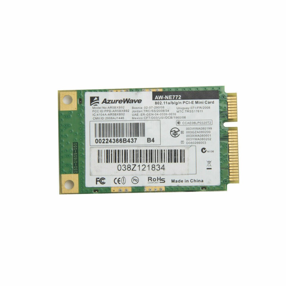 Atheros AR5BXB92 AR9280 Mini Pci-Express wireless WLAN card 300Mbps 802 ...