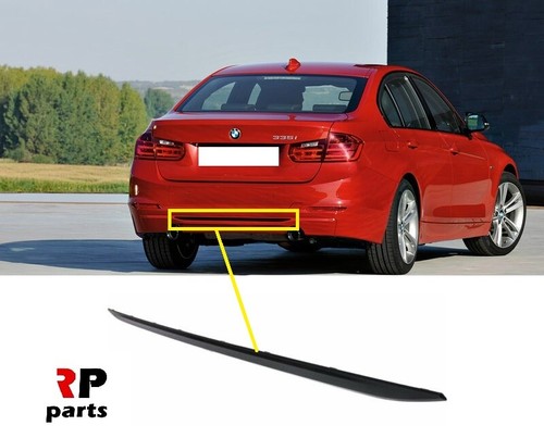 FOR BMW 3 SERIES F30 F31 12-16 SPORT LINE REAR BUMPER BLACK TRIM ...