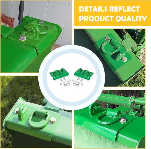 2PCS Bolt on Grab Hooks D Rings For John Deere Compact Tractor 1025R ...