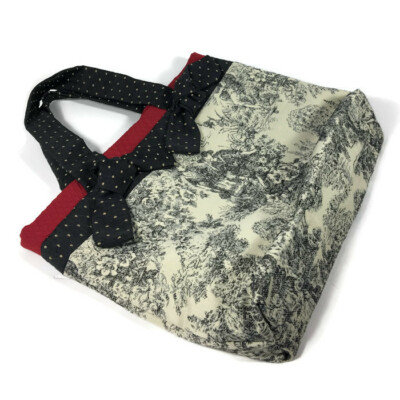 Toile Tote Bag Handmade Destash Handbags Mini Tote Toile Etsy Handbag ...