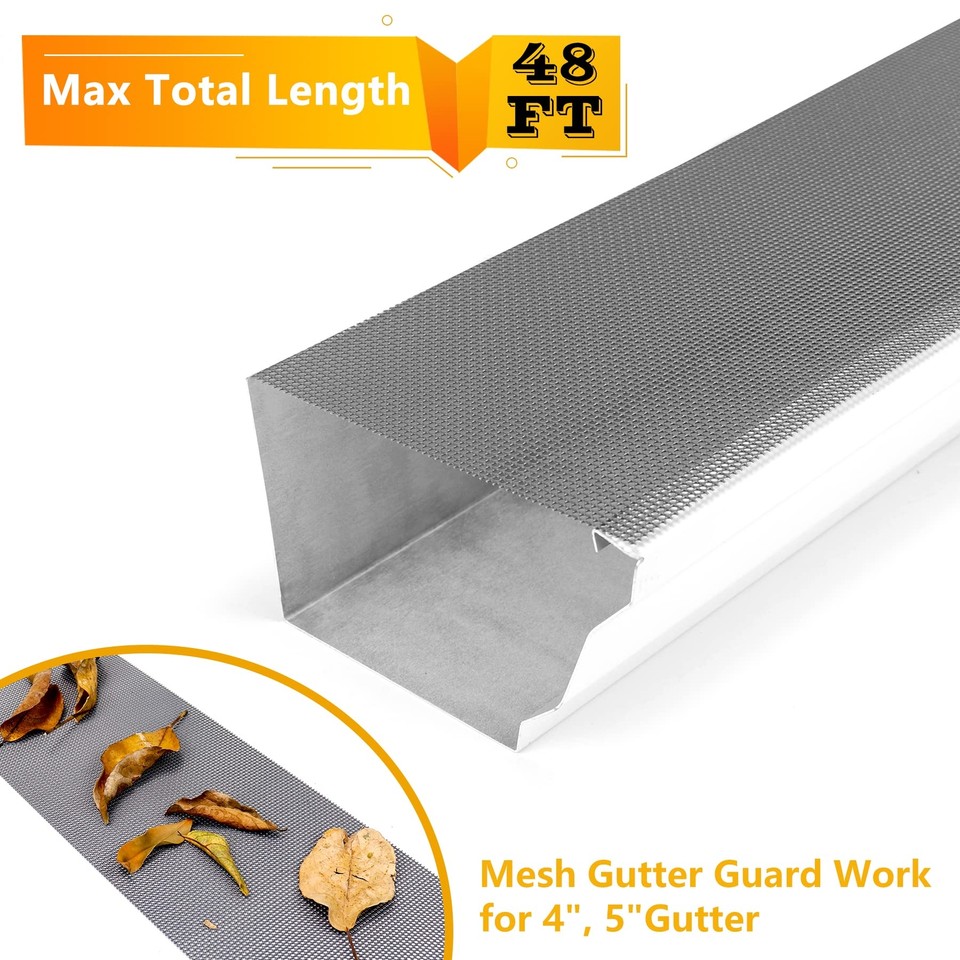 Gutter Guard,Universal Stainless Steel Micro Mesh Gutter Cover,Anti ...
