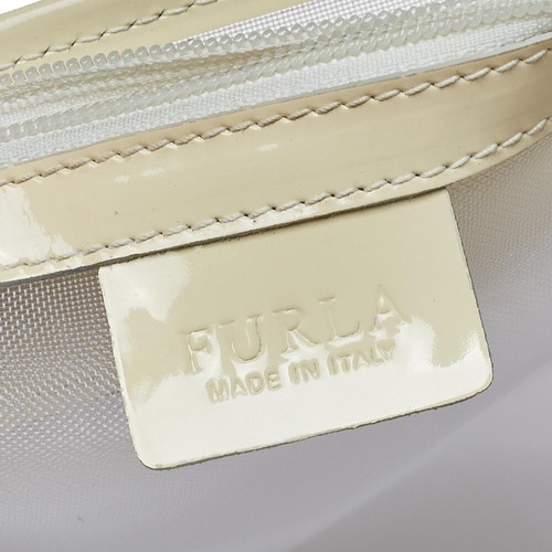 Furla Cream Mesh And Patent Leather Divide It Tote | eBay
