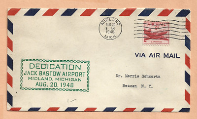 FIRST FLIGHT DEDICATION JACK BASTOW AIRPORT AUG 20,1948 MIDLAND MICH | eBay