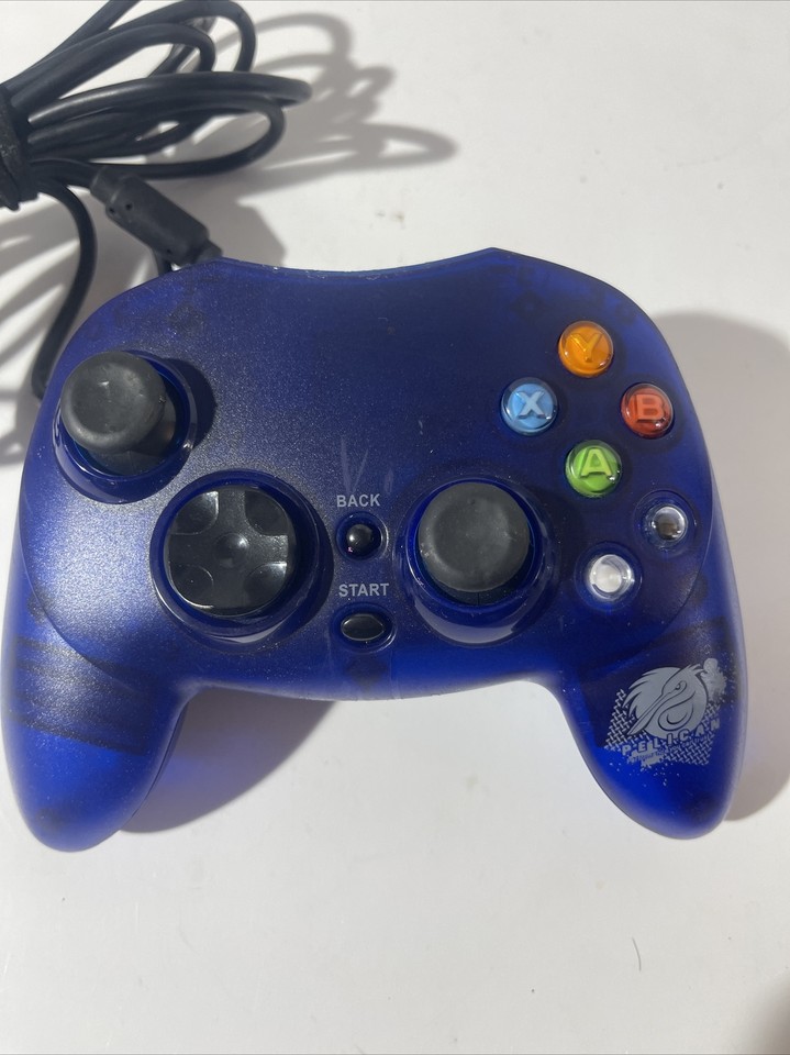 Pelican Blue PL-2053 Xbox Controller w/Breakaway cable! (TESTED/CLEAN ...