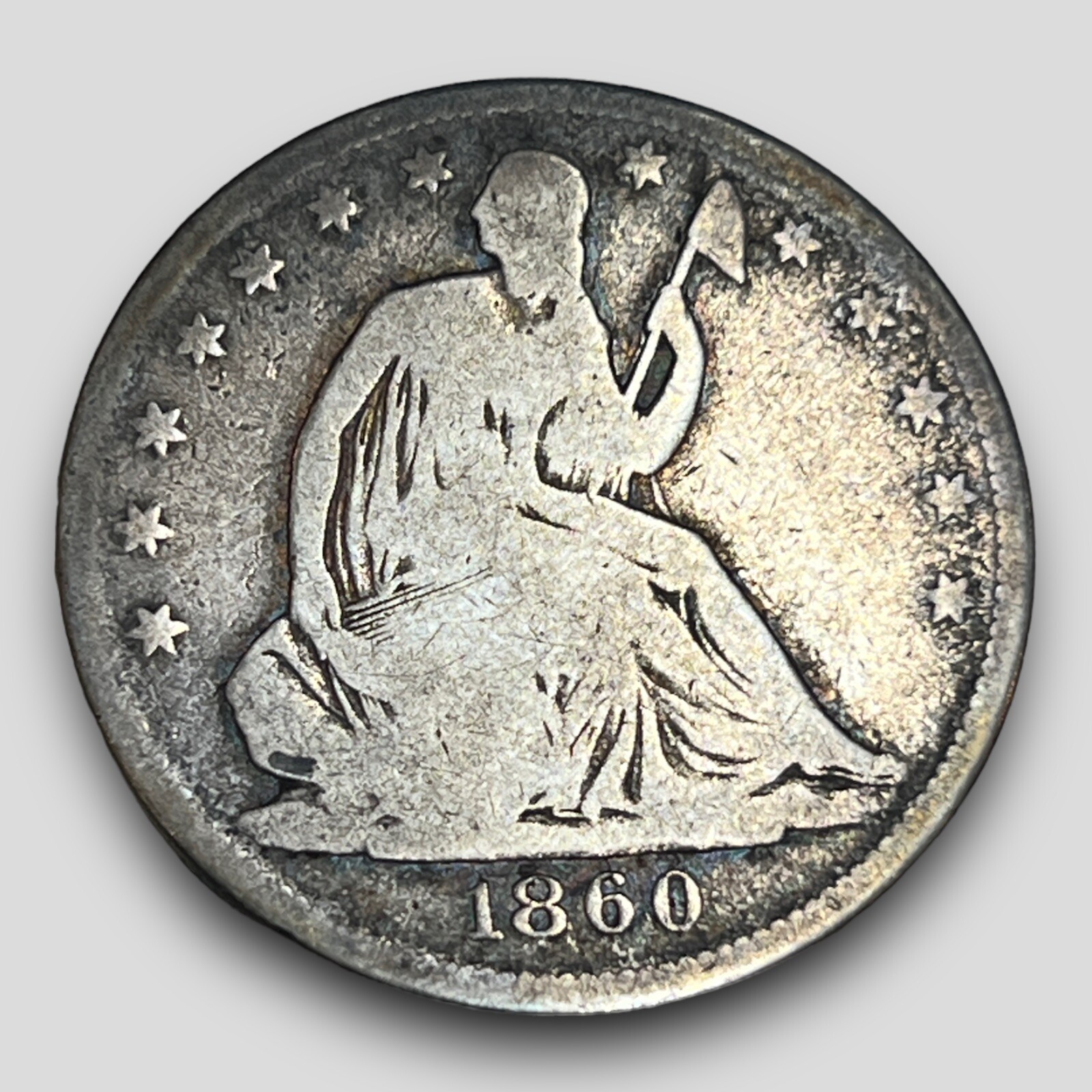 U.S 1860 O New Orleans Half Dollar $1/2 Seated Liberty Currency Siler ...