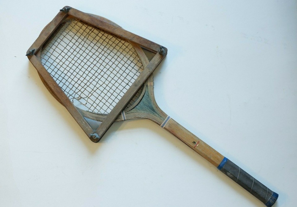 Cortland Wood Tennis Racket with original Brace, Antique, Vintage | eBay