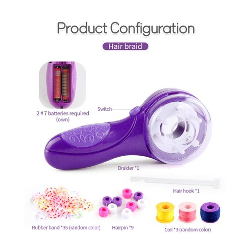 1 Set Electric Hair Toys with Coils Diy Electric Tie Hair Toys Adorable ...