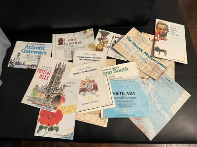 NATIONAL GEOGRAPHIC MAPS Lot of 17 Maps, Vintage 50s--90s exc - see ...