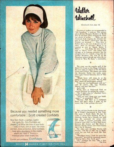 1965 Scott Confidets sanitary napkins more comfortable vintage ad c6 | eBay