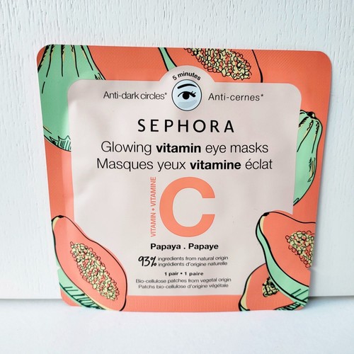 Sephora Collection Glowing Vitamin Eye Masks - Papaya, 1 Pair, Brand ...
