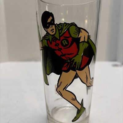 vintage 1978 ROBIN Pepsi GLASS DC comics 3pix | eBay
