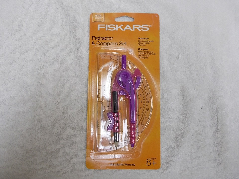 Fiskars Compass and Protractor Set X 3 | eBay