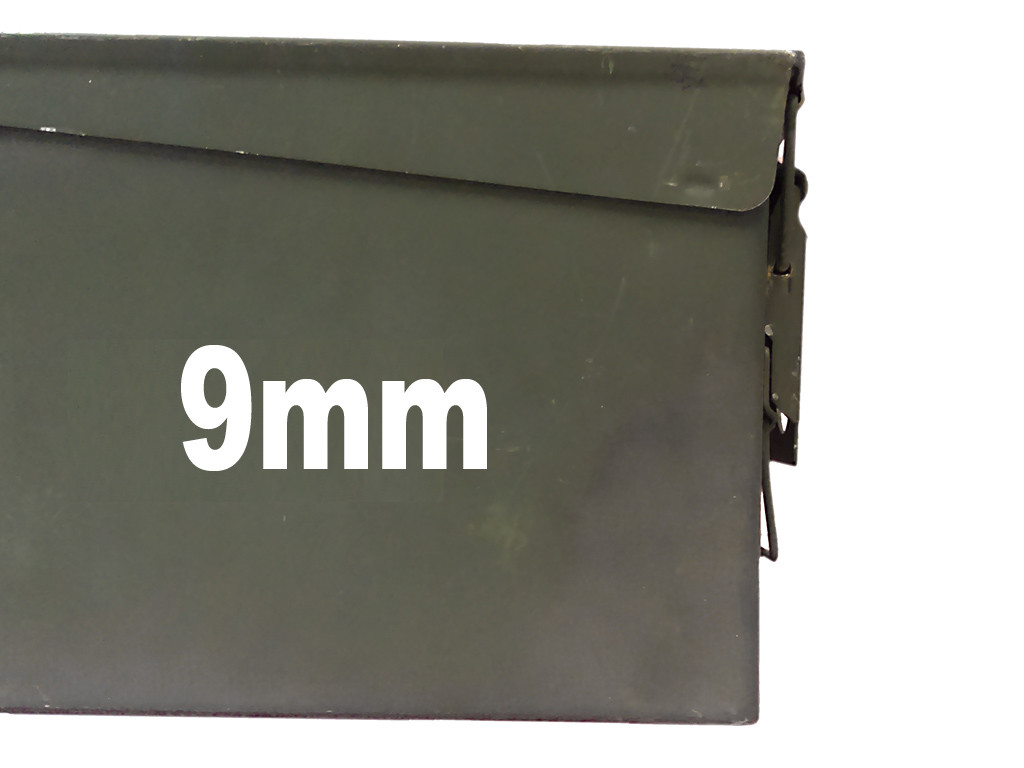 FGD 9mm Ammo Box Decals Two 3.49" x 1.5" One 1.75" x 0.75" Box Not ...